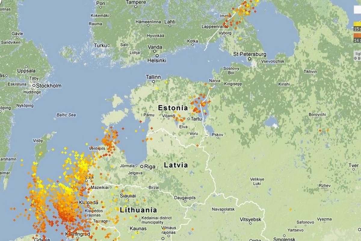 KAART: Vaata, kus lööb praegu välku palju, kus natuke! - Ilmateade KAART: Vaata, kus lööb praegu välku palju, kus natuke! - Ilmateade